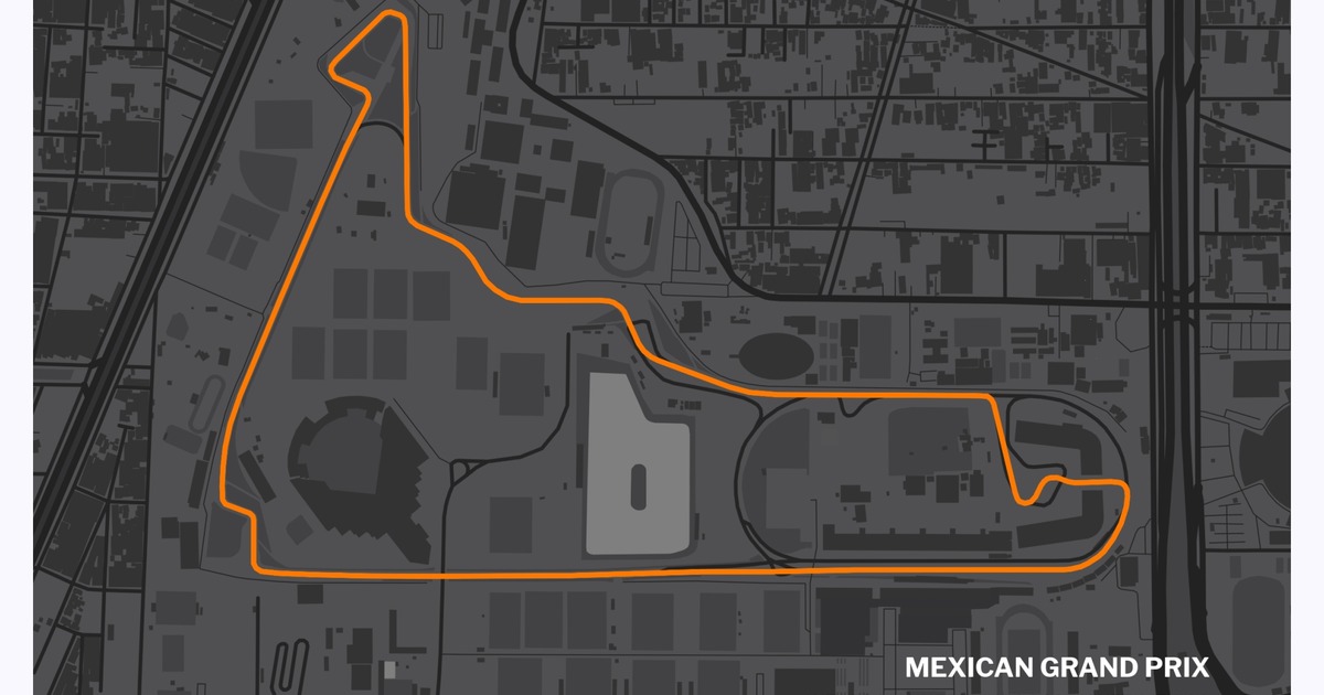 Mexican Grand Prix Poster - Track Map - Custom Design by You