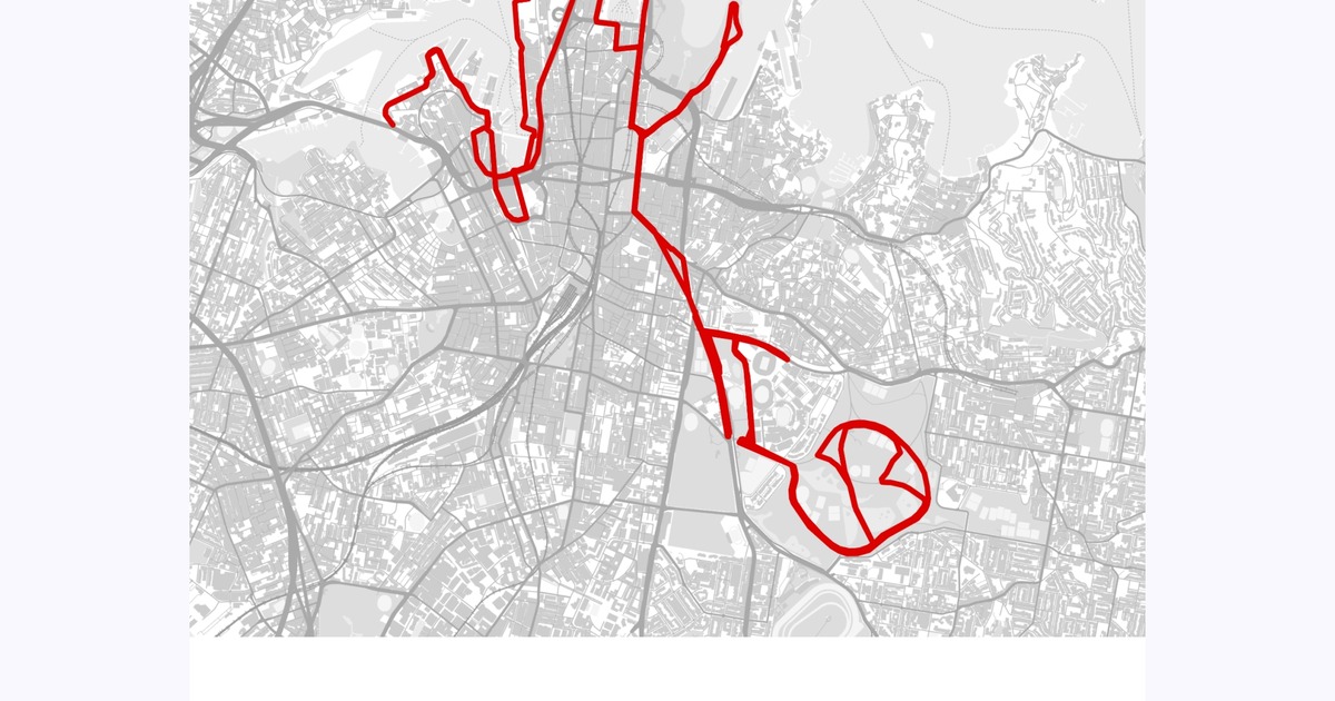 2023 Sydney Marathon Poster - Route Map - Custom Design by You