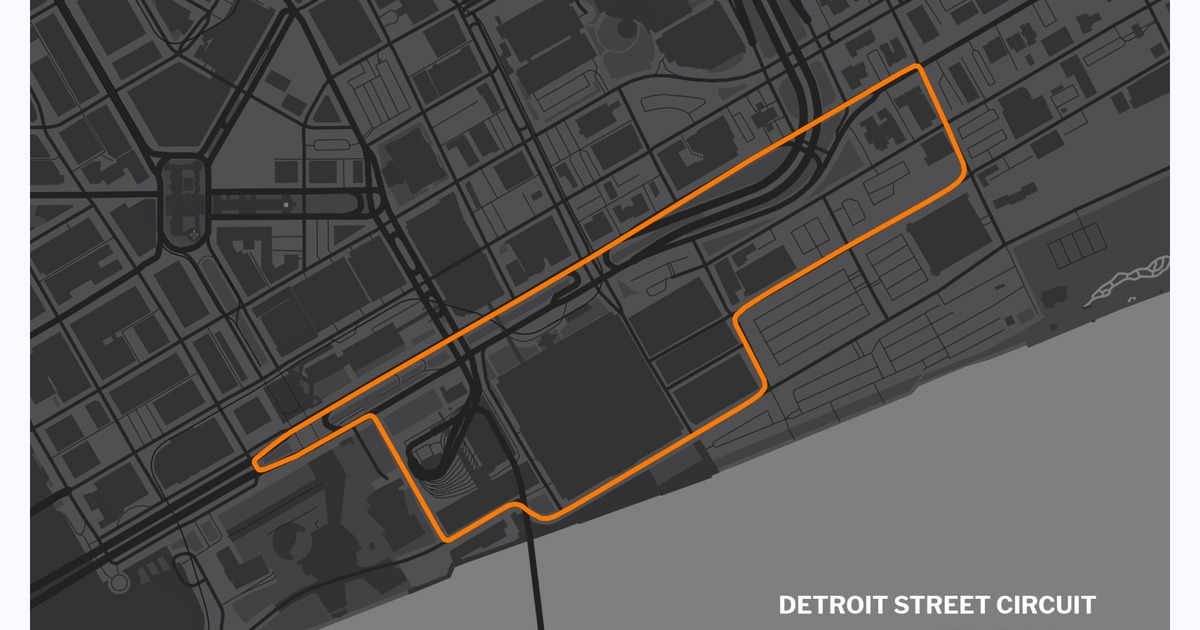 Detroit Street Circuit Poster - Track Map - Custom Design by You
