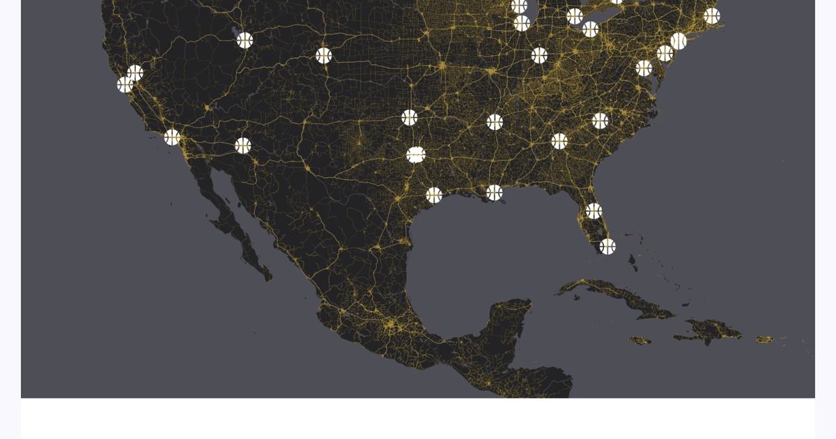 NBA Arenas Poster - Street Map - Custom Design by You