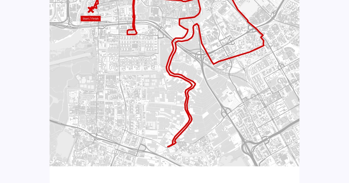2023 Amsterdam Marathon Poster - Route Map - Custom Design by You