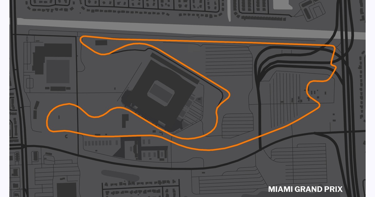 Miami Grand Prix Poster - Track Map - Custom Design by You