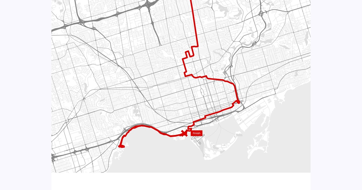 2023 Toronto Marathon Poster - Route Map - Custom Design by You