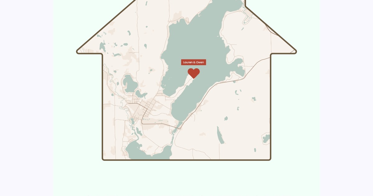Our Lakefront Home Poster - Street Map - Custom Design by You
