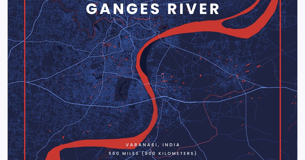 Ganges River through Varanasi in High Energy Poster - Custom Design by You