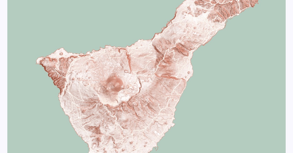 Island of Tenerife Poster - Street Map - Custom Design by You
