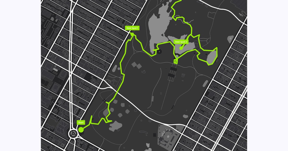 My Daily Run Poster - Route Map - Custom Design by You