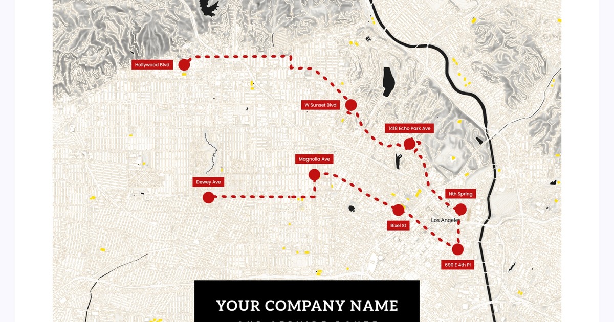 Our Service Route Map Poster - Route Map - Custom Design by You