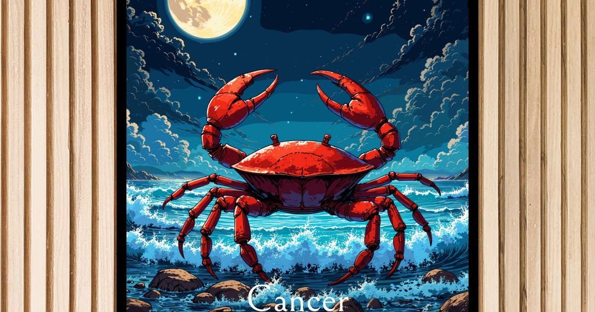 Cancer in Enchanted Surrealism Print - Custom Zodiac Sign Poster ...