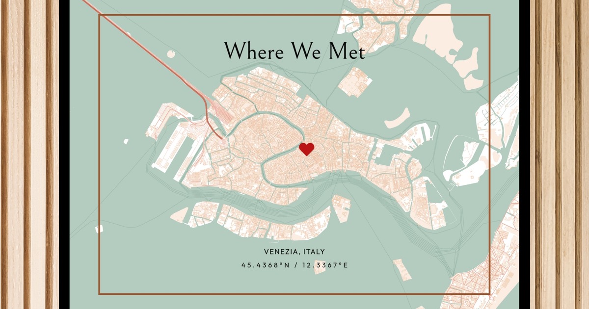 Where We Met Poster - Classic Street Map - Custom Design by You