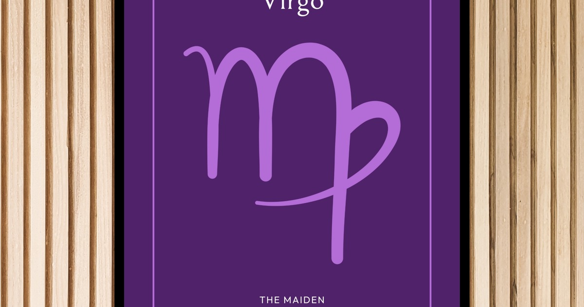 Virgo in Wavy Paintbrush Print - Custom Zodiac Sign Poster - Custom ...