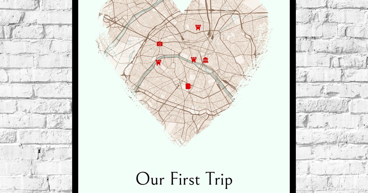 Our First Trip Poster - Street Map - Custom Design by You