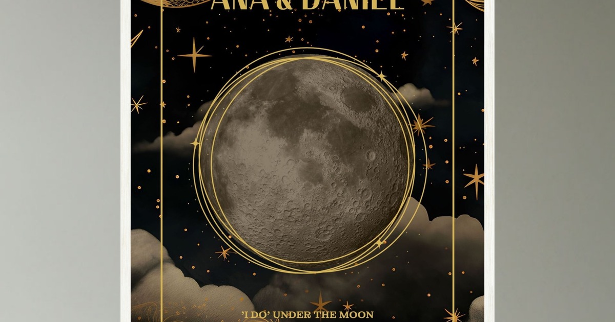 When We Got Married Poster - Realist Moon Phases Print - Custom Design ...