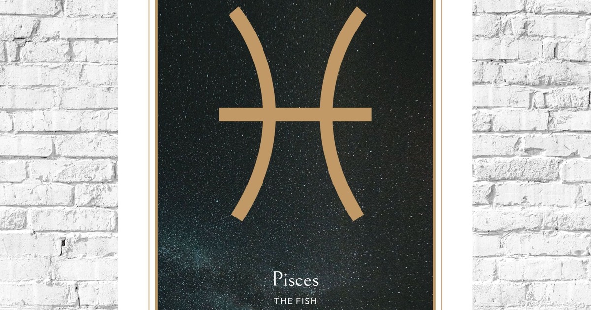 Pisces in Simple Sharp Print - Custom Zodiac Sign Poster - Custom ...